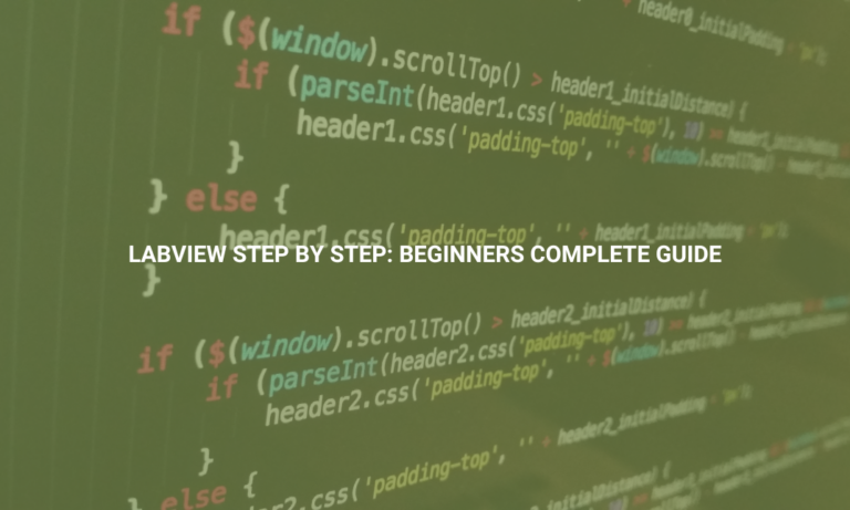 LabVIEW Step By Step: Beginners Complete Guide | Alpha Academy